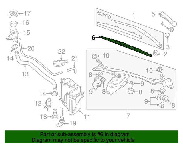 LR155029 - Wiper Blade 2003-2012 Land Rover Range Rover | Land Leaping ...