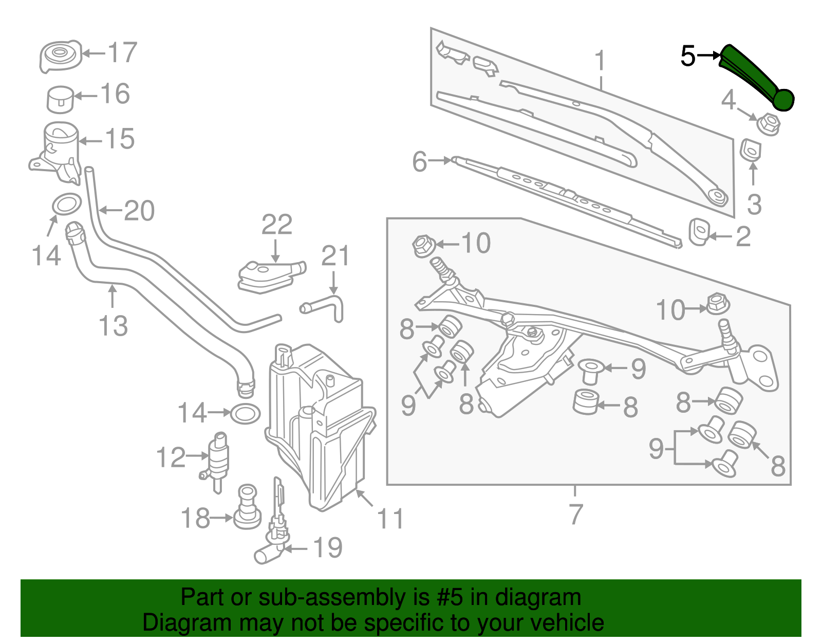 2003-2012 Land Rover Range Rover Wiper Arm Cap DKG000020 | OEM Parts Online