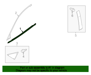 2014-2018 Mazda 3 Belt Molding BJS8-50-650B | RealMazdaParts.com
