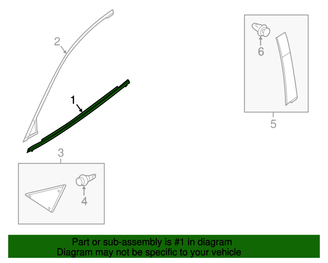 2014-2018 Mazda 3 Belt Molding BHN9-50-640C | QuirkParts