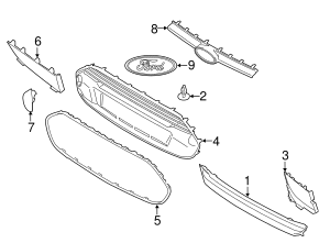 2014-2018 Ford Transit Connect Lower Grille DT1Z-17K946-A | GetOEMParts.com