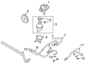 32416764725 - 1999-2003 BMW Power Steering Pressure Hose (32-41-6-764 ...