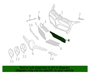 190-885-08-54 - Grille 2016-2017 Mercedes-Benz | AutoNationParts.com