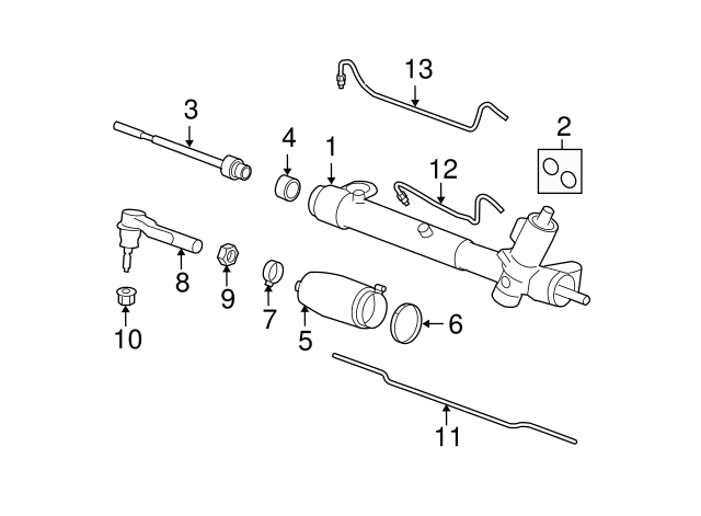 19418690 - Front Steering Linkage Outer Tie Rod 2004-2012 GM ...