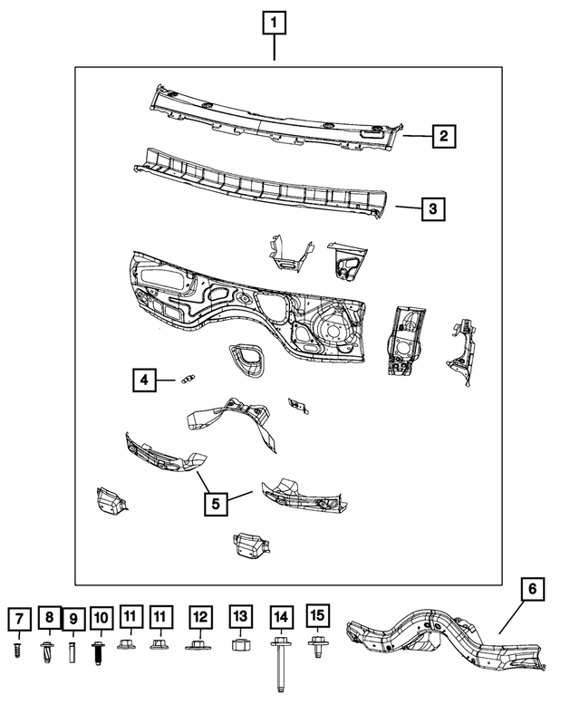 2011-2024 Mopar Cowl Top Panel 68021005ac | TascaParts.com
