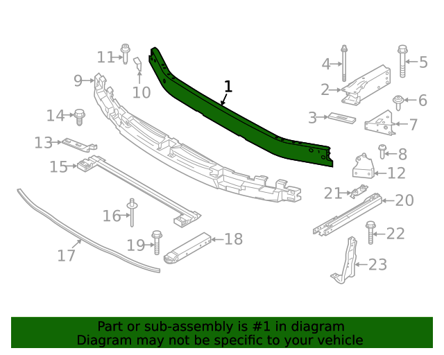 Genuine OEM BMW Impact Bar Part# 51117342439 Fits 2016-2023 BMW: Up To ...