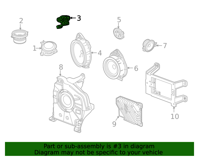 2021-2022 GMC Windshield Driver Side Garnish Molding Speaker 84824707 ...