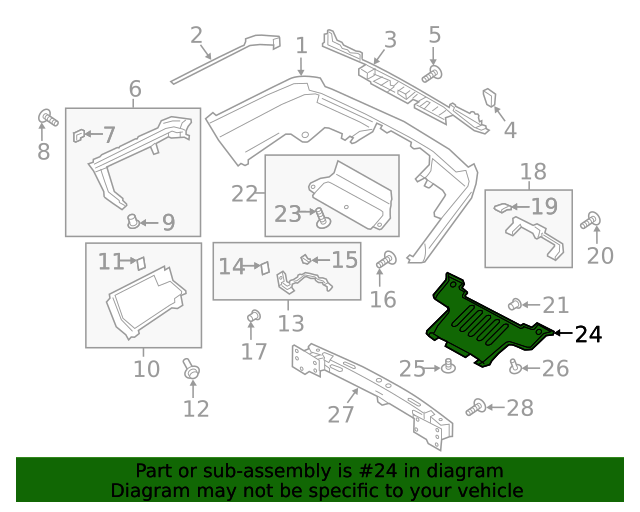 Genuine OEM Towing System - Undertray Part# LR104003 Fits 2018-2022 ...