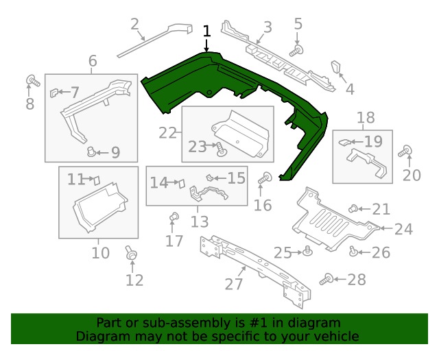 Genuine OEM Bumper Cover Part# LR105876 Fits 2018-2022 Land Rover Range ...