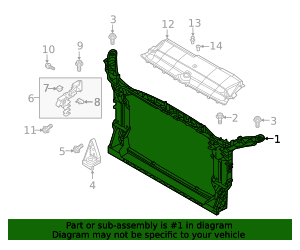 4K0-805-594-A - Radiator Support 2019-2023 Audi | Audi OEM Parts