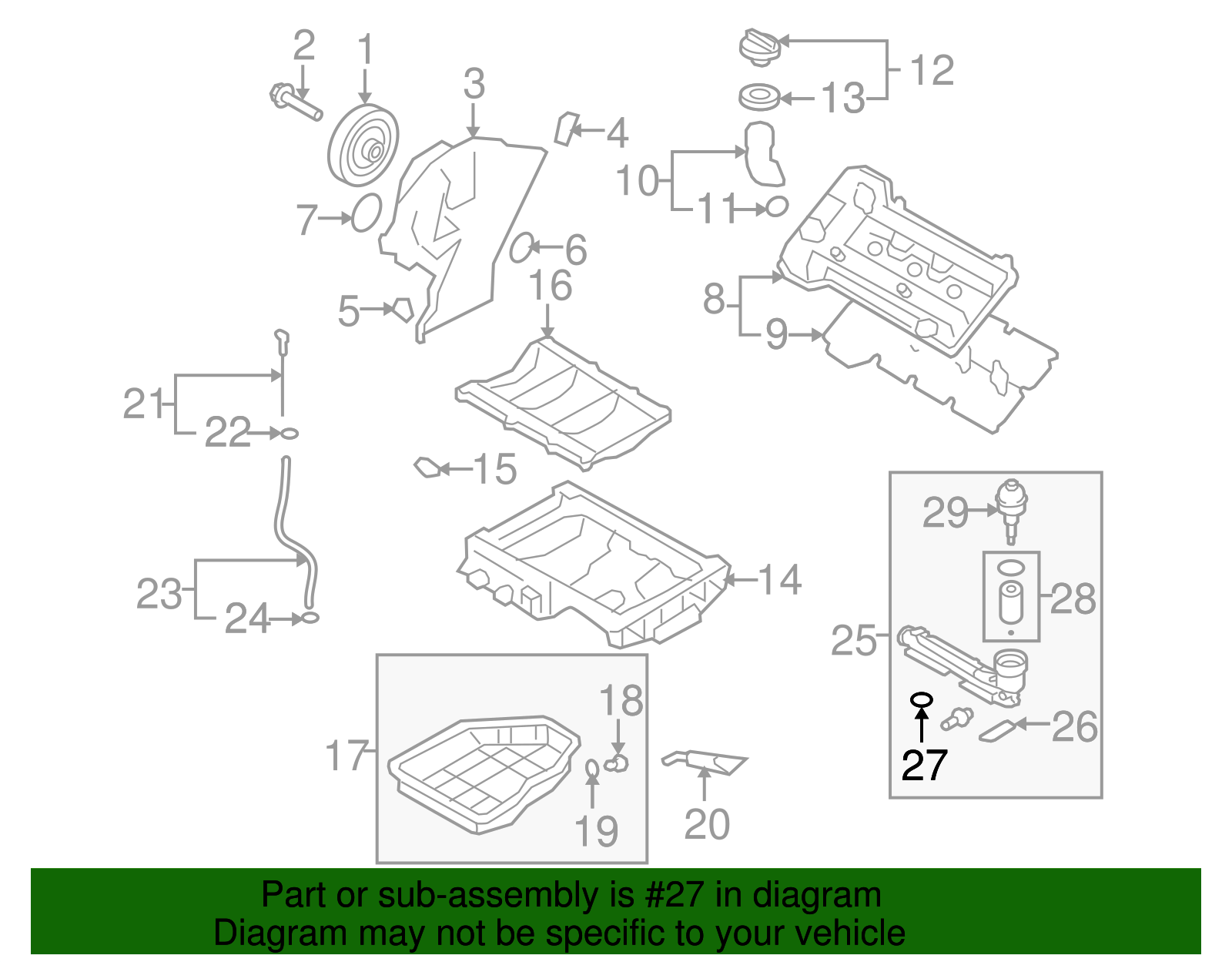 2009-2012 Hyundai Engine Oil Filter Adapter Seal 26345-3C300 | Hyundai ...