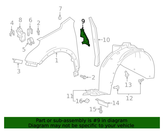 2019-2021 Cadillac XT4 Rear Seal - Passenger Side (RH) 84352756 ...