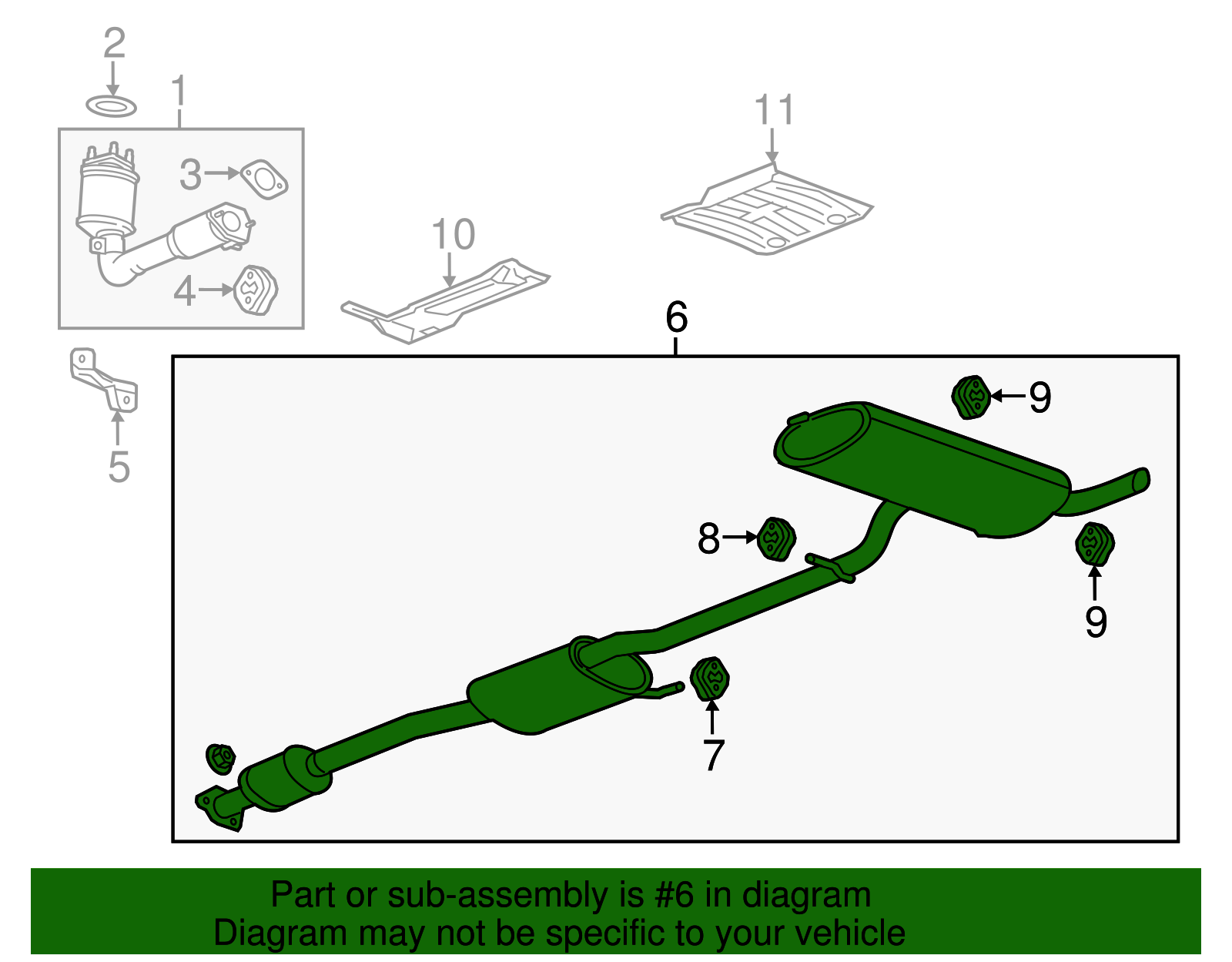 2012-2015 Chevrolet Captiva Sport F Muffler 19420247 | GM Parts Center