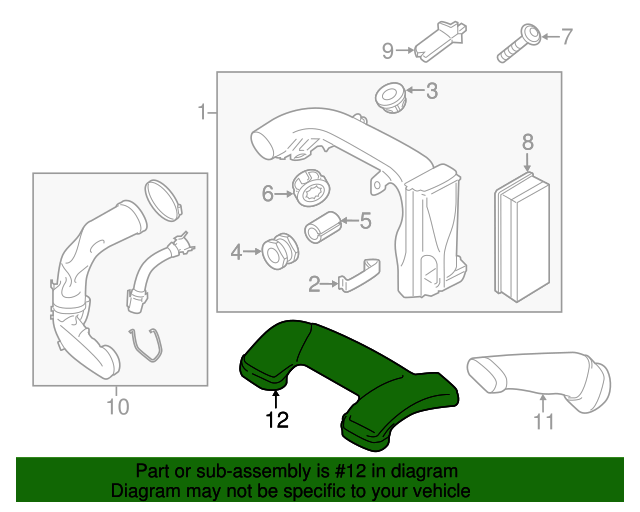 2014-2018 BMW X5 Intake duct 13-71-8-570-289 | AutoNationParts.com