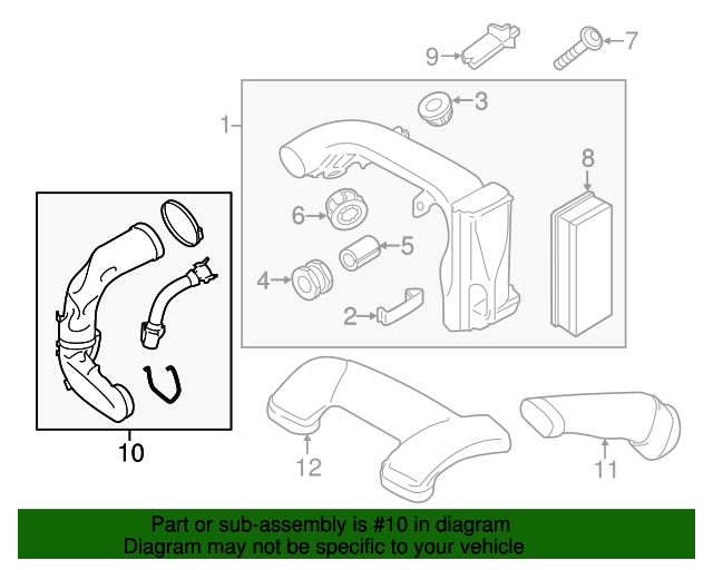 13-71-8-574-785 - Engine Air Intake Hose 2014-2018 BMW X5 ...
