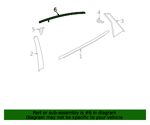 72965-TBA-A01 - Upper Molding 2016-2022 Honda | Honda Parts Online