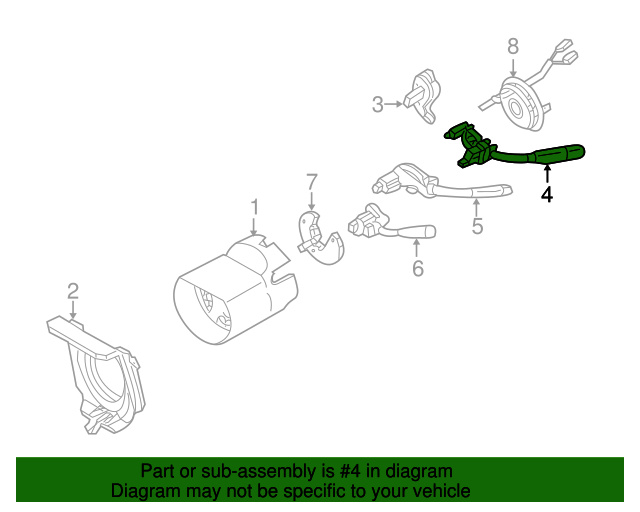 000-545-24-10 - Turn Signal Switch 2003-2012 Mercedes-Benz | Mercedes ...