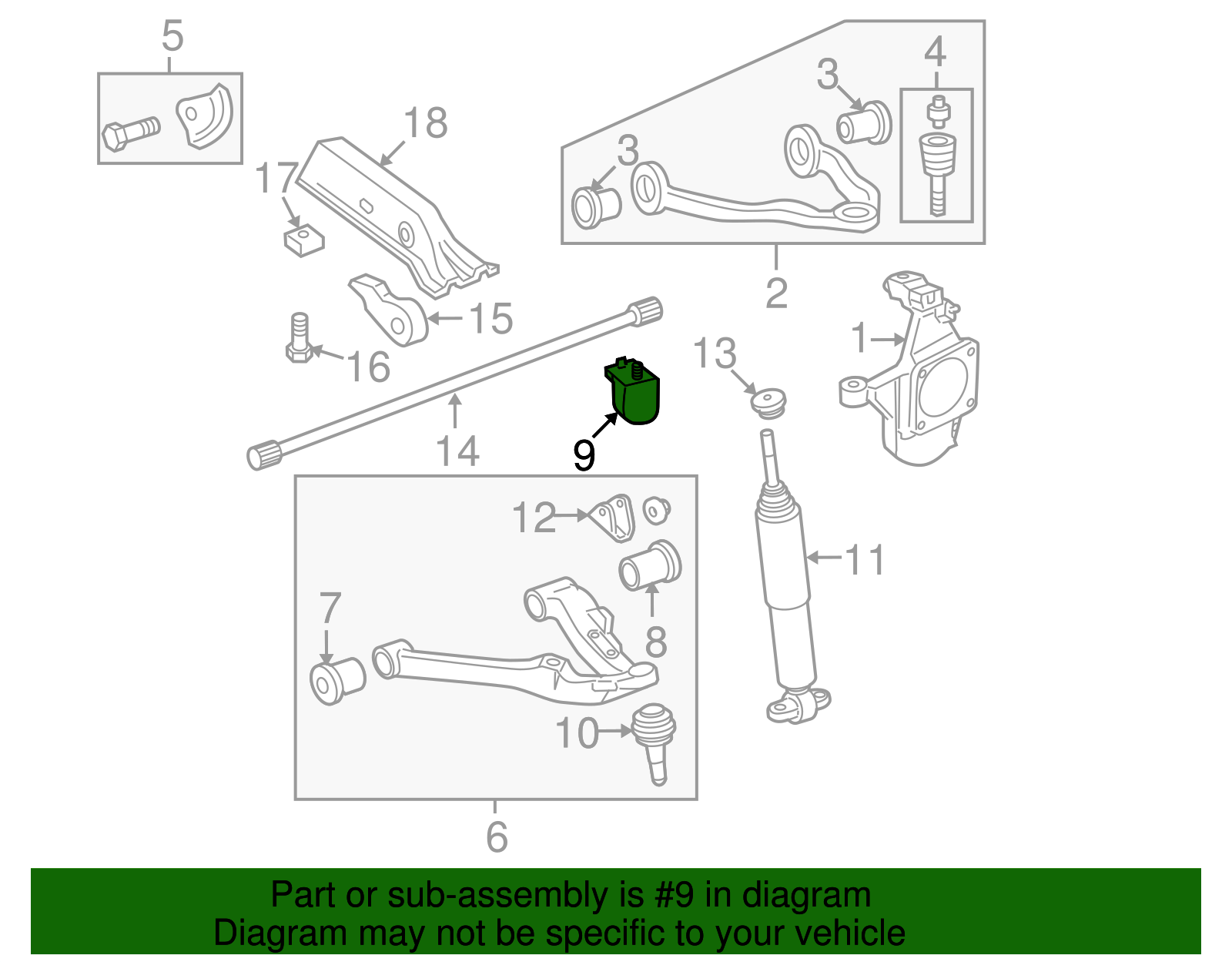 2007-2010 GM Suspension Control Arm Bumper 15835667 | OEM Parts Online