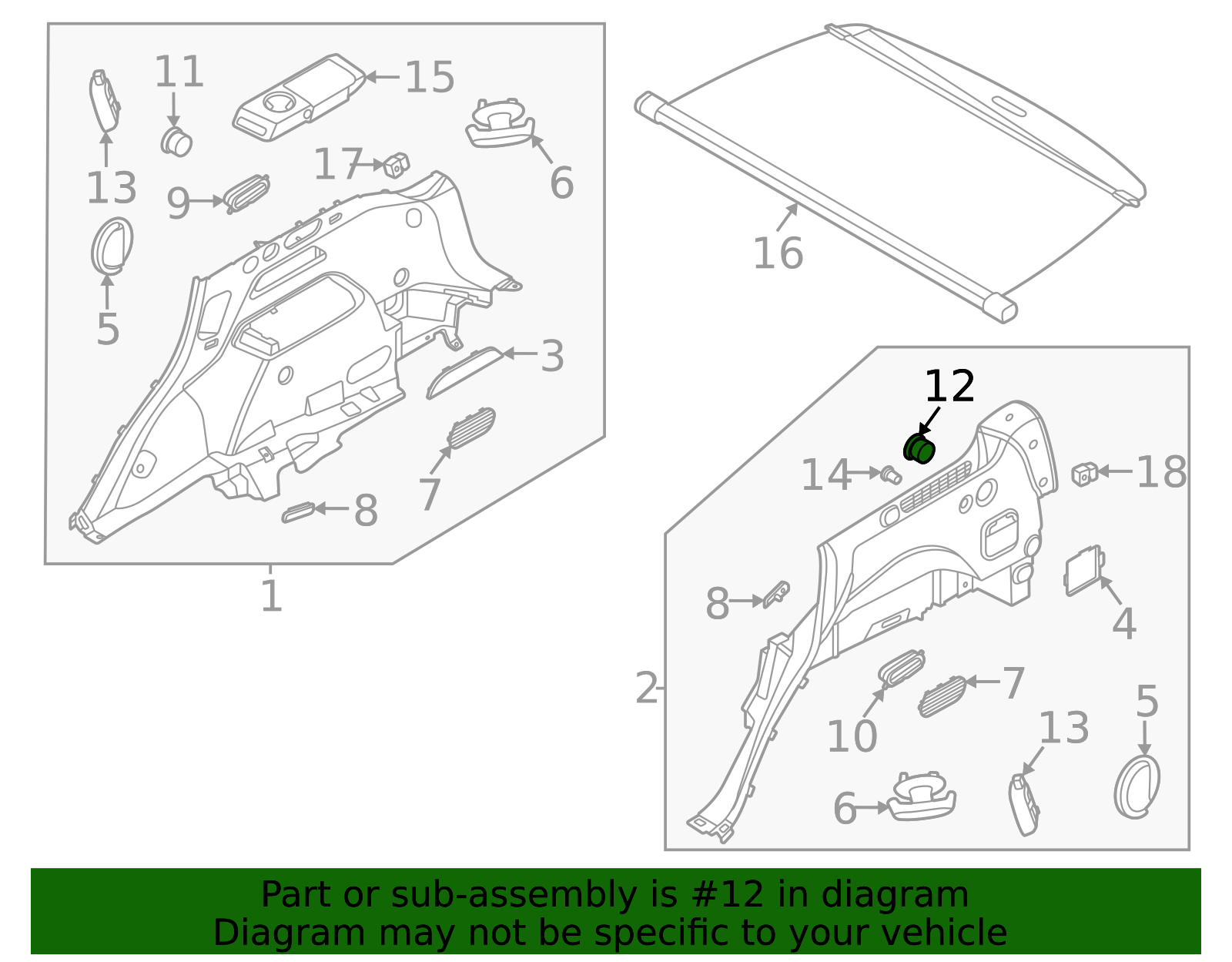 894D0-T6000 - Switch Assembly Seat Back Recl G L 2021-2023 Genesis GV80 ...