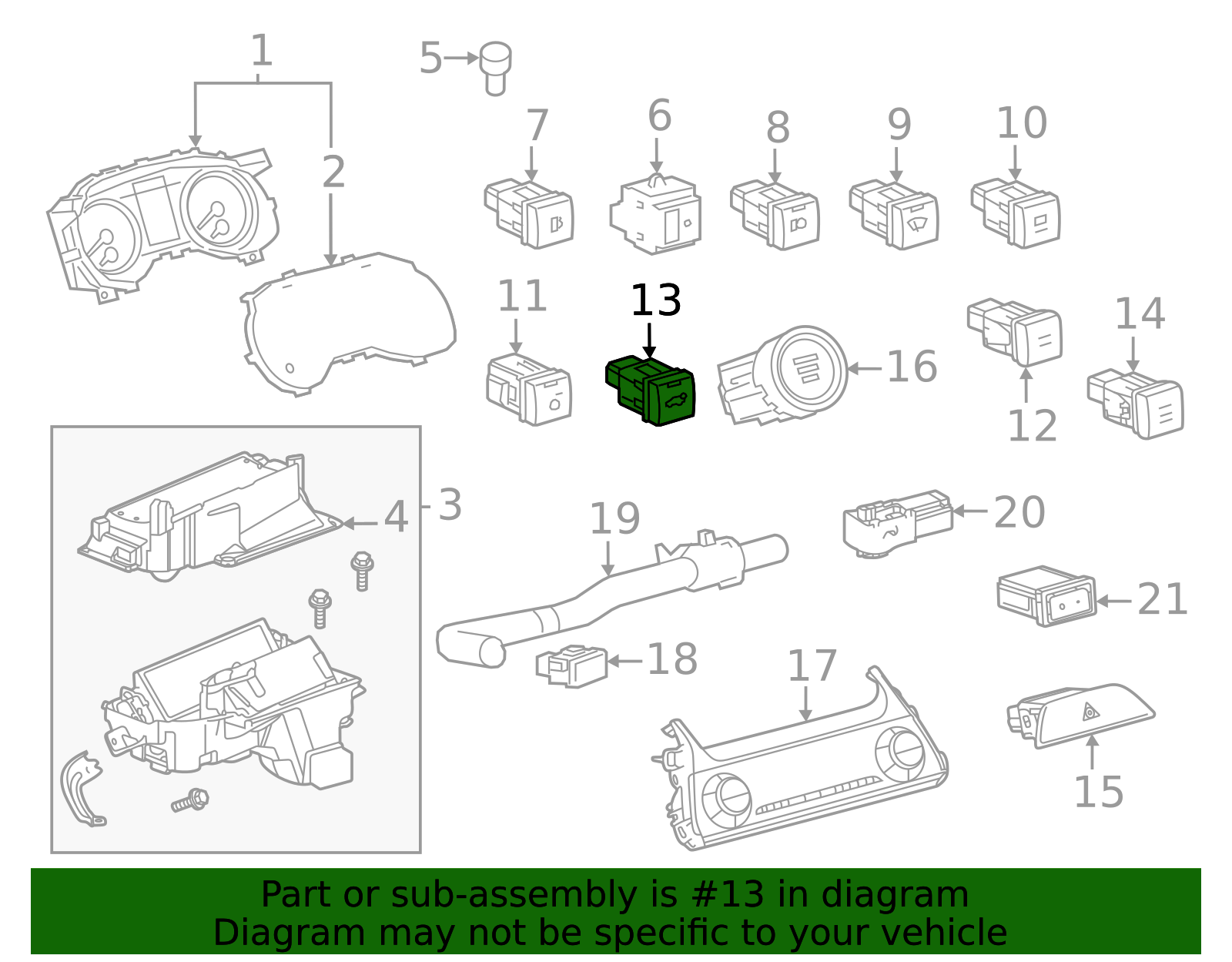 2023-2025 Toyota Switch 84966-16020 | Toyota Parts Center