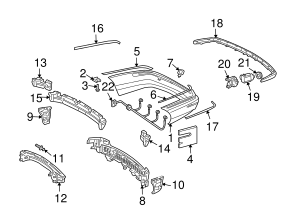 2002-2005 Mercedes-Benz Bumper Cover Reinforcement 203-885-03-65 ...