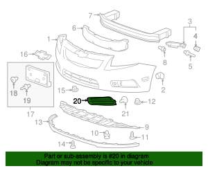 94831150 - Passenger Side Front Fog Lamp Opening Cover 2011-2014 ...