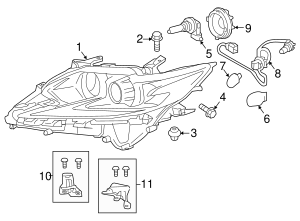 81070-33550 - Composite Headlamp For 2016-2018 Lexus | Lexus OE Parts