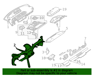 167-680-86-03 - Instrument Panel Reinforcement 2020-2023 Mercedes-Benz ...