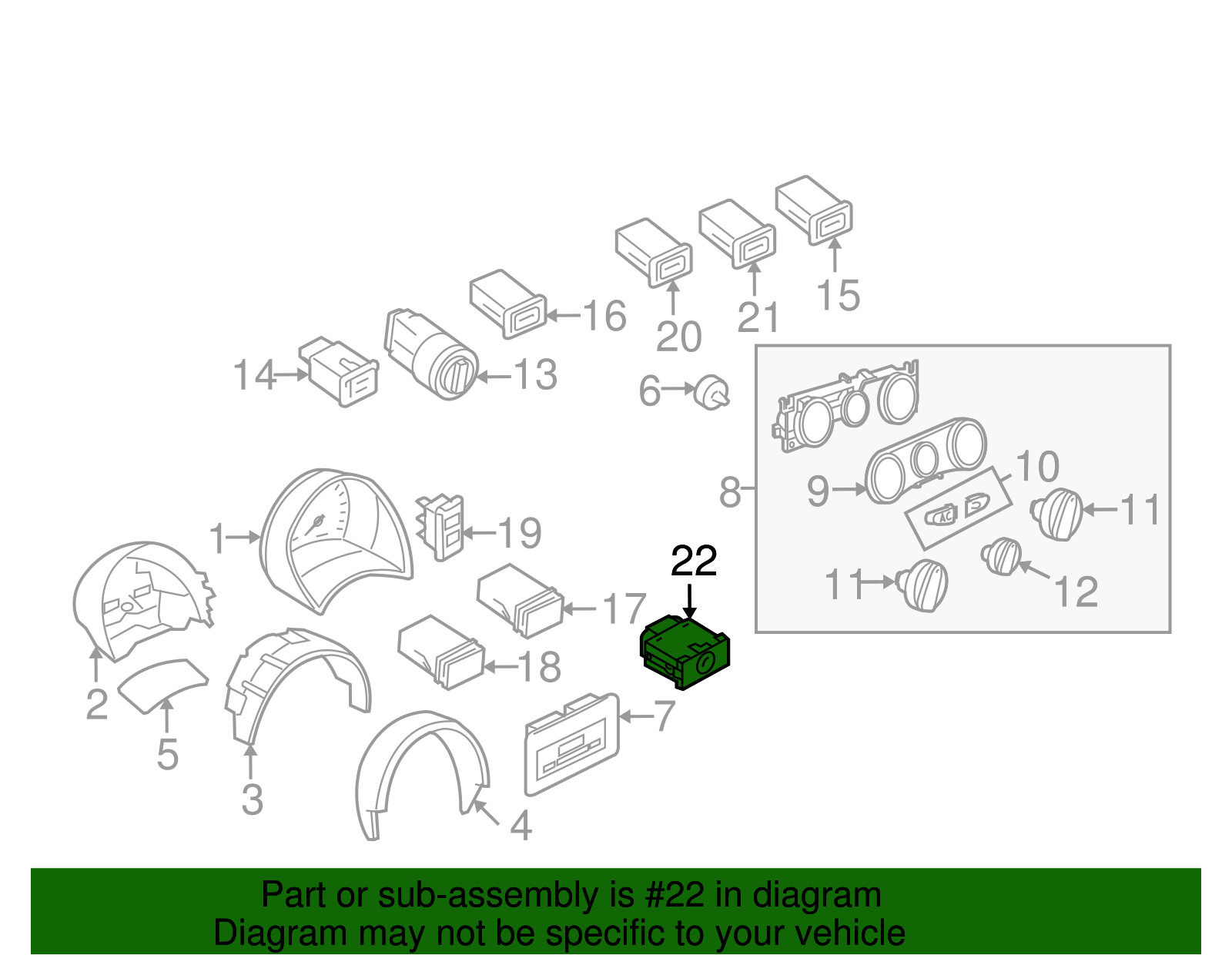 2004-2010 Volkswagen Beetle Air Bag Switch 6Q0-919-237-C-B41 | VW ...