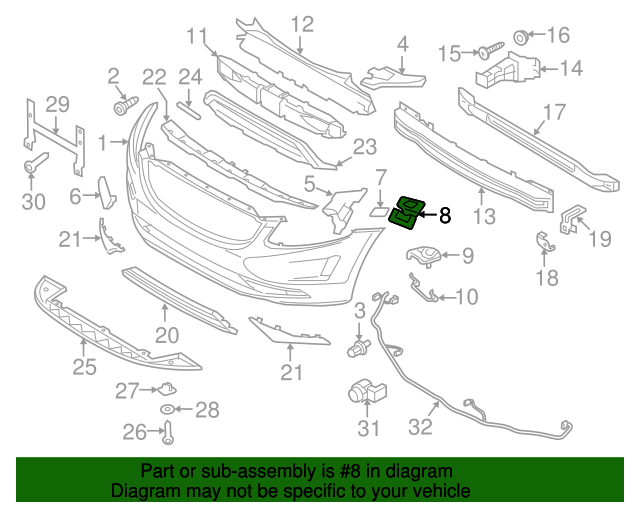 2014-2017 Volvo XC60 Cover Bracket - Driver's Side (LH) 31323771 ...
