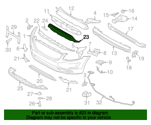 31373766 - Front Bumper Underguard - Primed - 2014-2017 Volvo XC60 ...