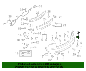 2013-2015 Mazda CX-9 Reverse Sensor Retainer TK21-67-UC5A | TascaParts.com