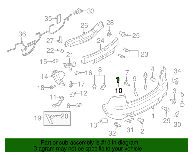 2007-2015 Mazda CX-9 Bumper Cover Brace TD11-50-201A | OEM Parts Online