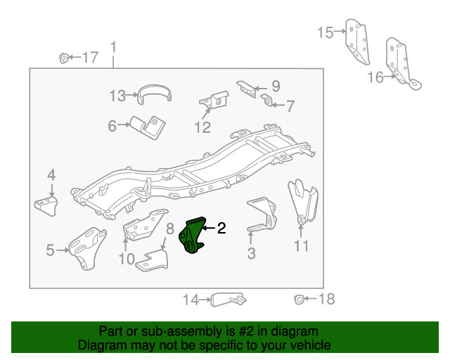 460-330-03-74 - Control Arm Bracket 2002-2005 Mercedes-Benz | Mercedes ...
