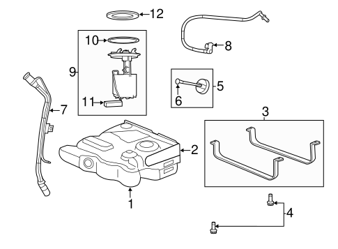 Fuel System Components for 2012 Volkswagen Routan | VW Car Part