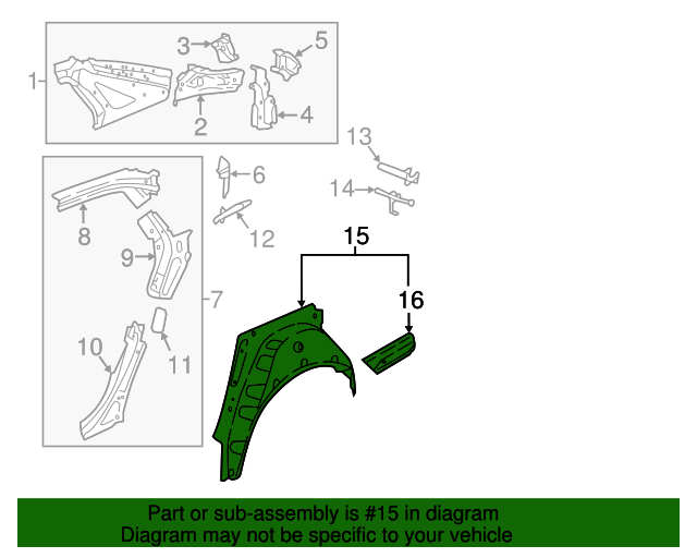 2017-2024 Audi Outer Wheelhouse 8W0-809-409-TA | Audi USA Parts