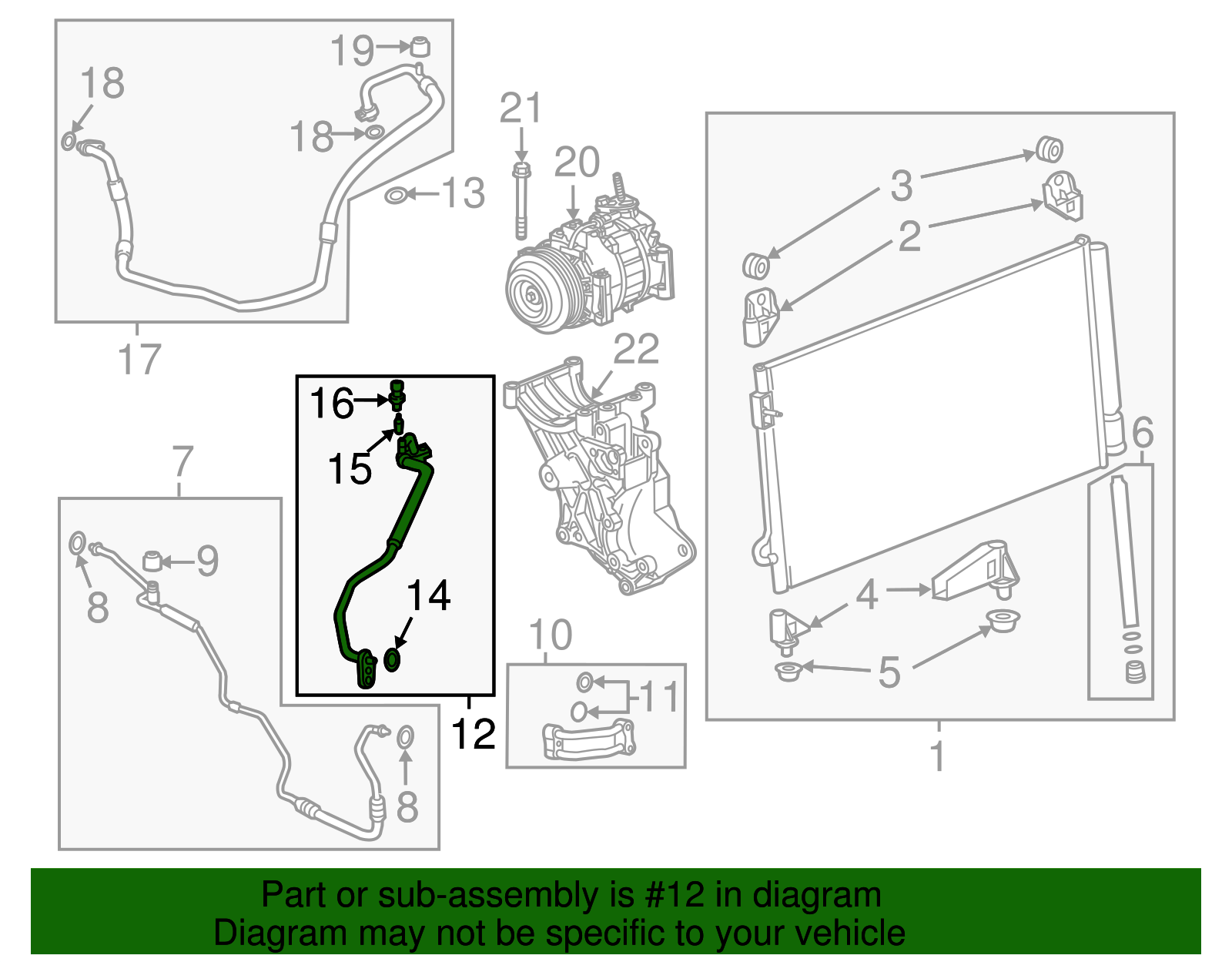 23357010 - Front AC Hose 2015-2016 GM | GMC Parts Canada