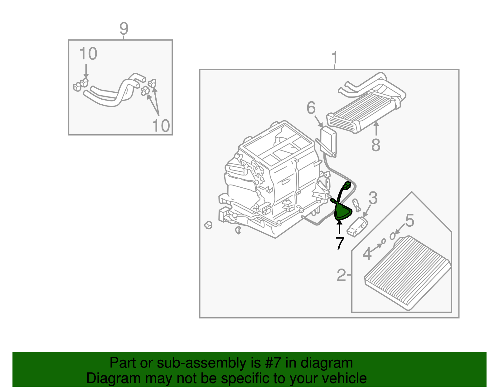 2000-2005 Mitsubishi HVAC Evaporator Temperature Switch MR500468 ...