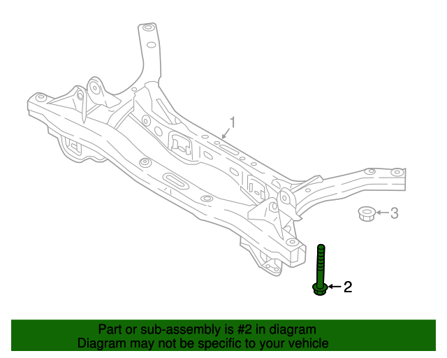 55447-C1100 - Suspension Cross-Member Bolt 2016-2024 Kia | Kia.Parts Store