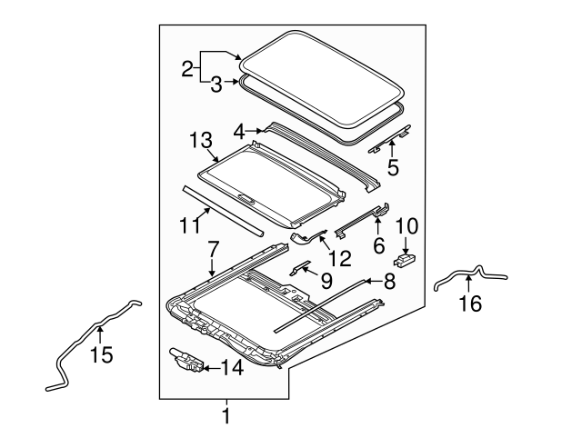 2014-2018 Kia Glass Weather-Strip 81613-1R000 | OEM Parts Online