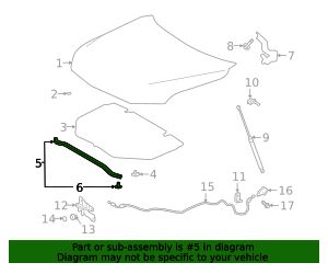 53395-07030 - Seal To Hood 2019-2022 Toyota Avalon | American Toyota Parts