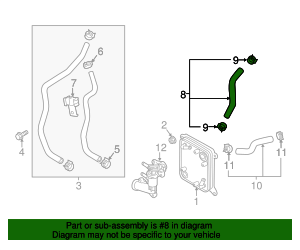 2017-2020 Kia Optima Upper Hose 25420 E6000 | QuirkParts