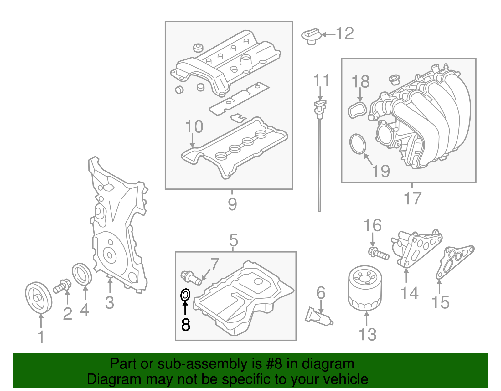 1985-2025 Mazda Engine Oil Drain Plug Gasket 9956-41-400 | Mazda-Parts