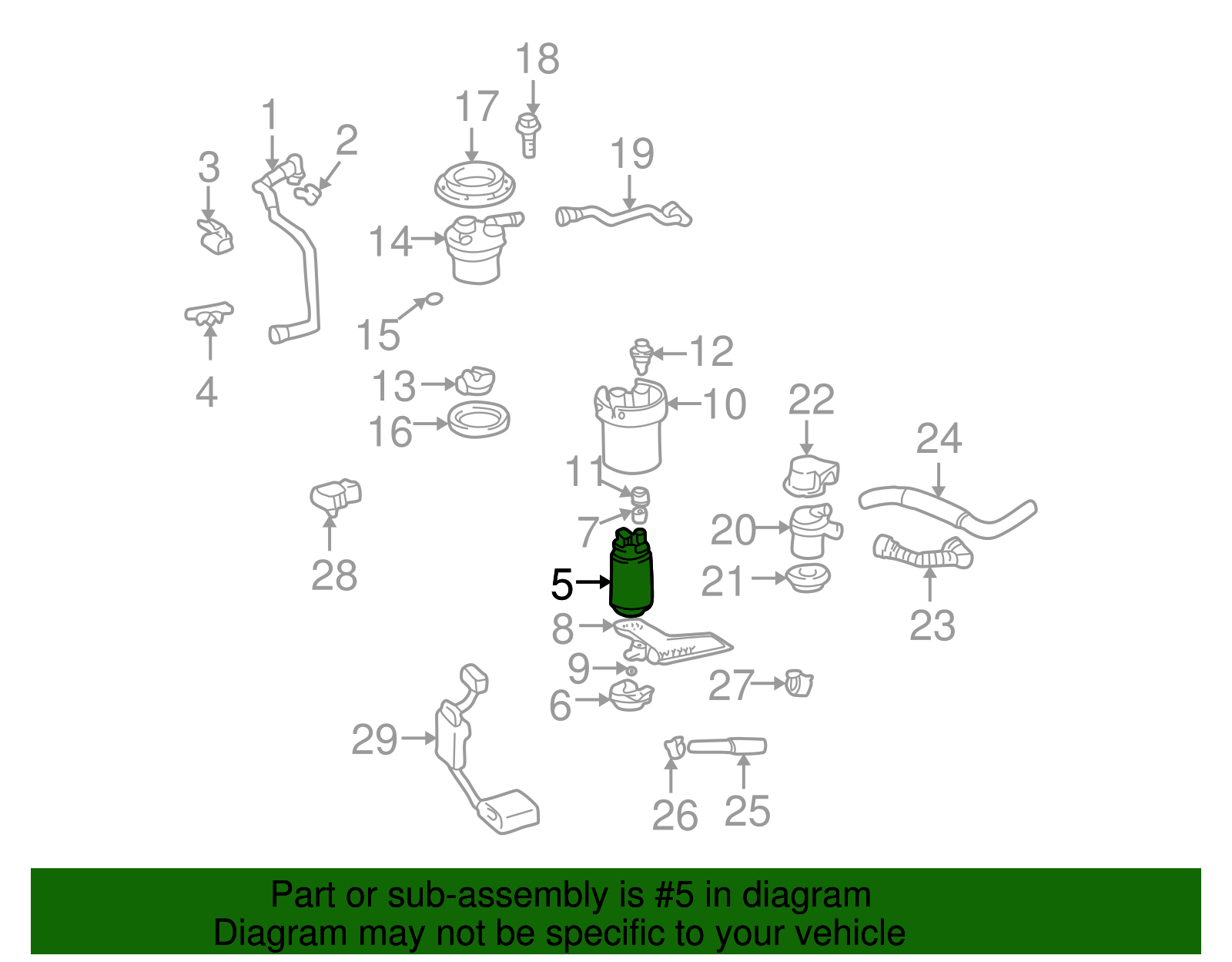 1993-2005 Toyota Fuel Pump 23221-28280 | Toyota Parts Center