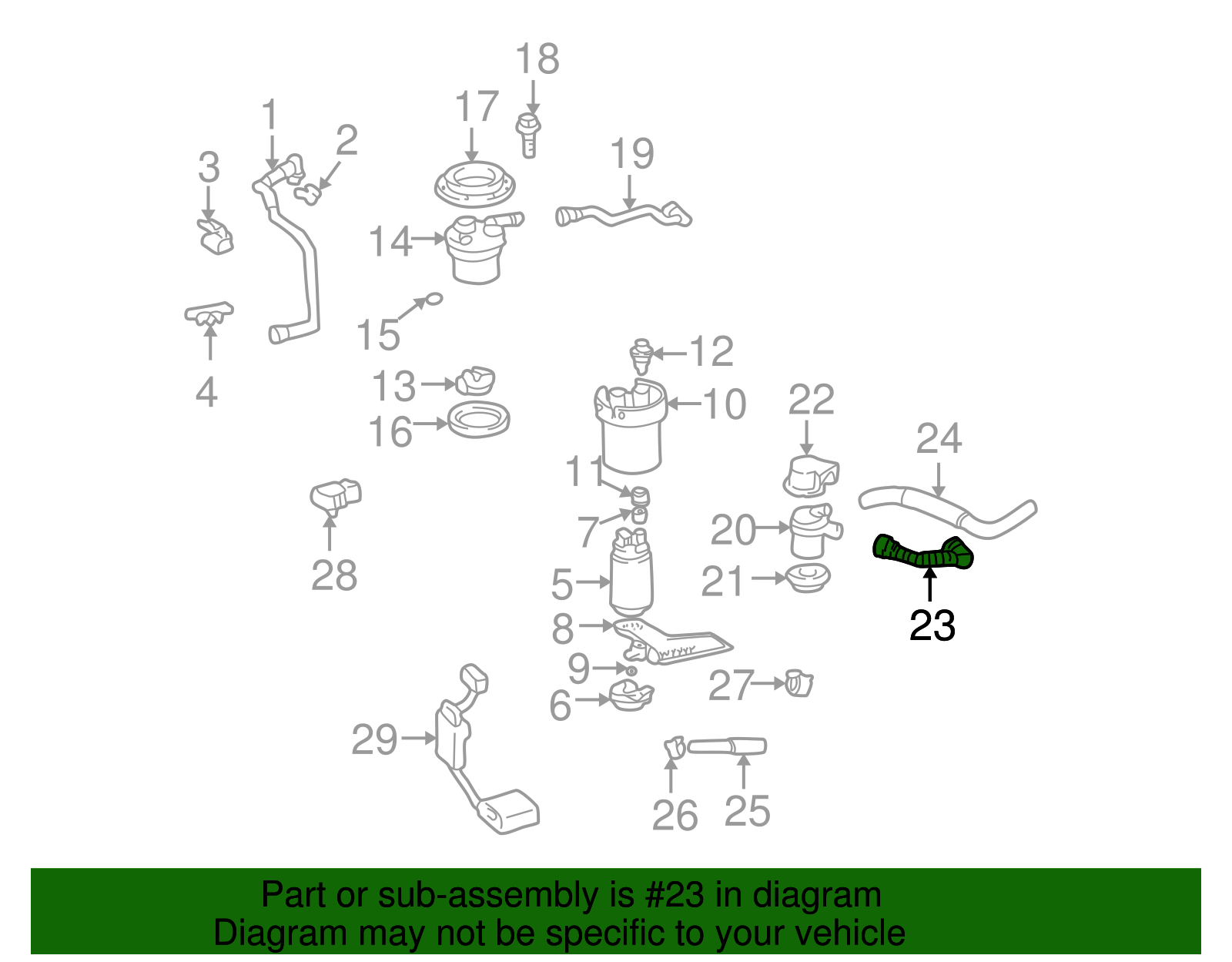 Genuine Toyota Vapor Hose part# 77404-20010 for 2000-2005 Toyota Celica ...