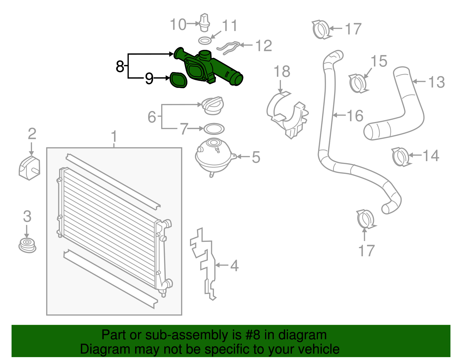 2011-2015 Volkswagen Jetta Flange 06A-121-132-R | Wolfsburg Parts Direct