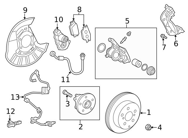 2019-2024 Toyota ABS Sensor 89544-0R020 | Camelback Toyota Parts