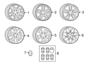 2018-2020 Jeep Wrangler Wheel, Alloy 5VH23GSAAA | TascaParts.com