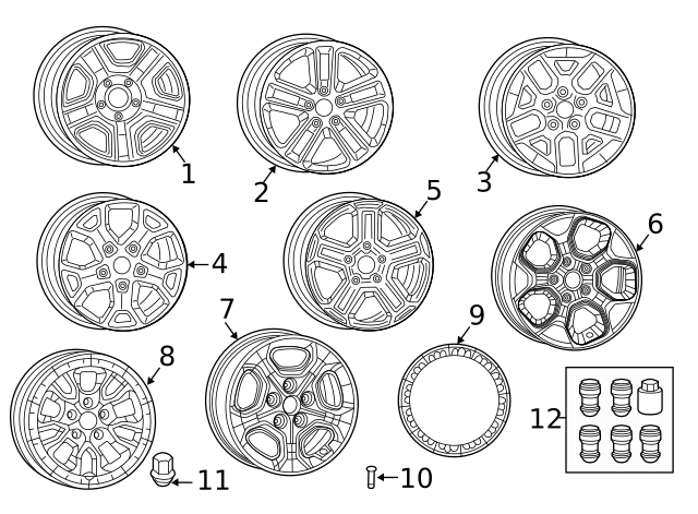 2024 Jeep Wrangler Wheel, Alloy 04755604AA | Mopar Parts Canada