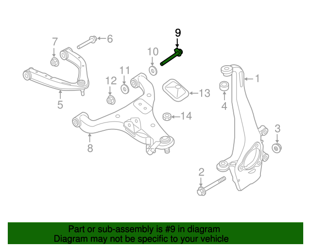 54580-EZ00B - Lower Control Arm Pin 2017-2024 Nissan | Nissan Parts ...